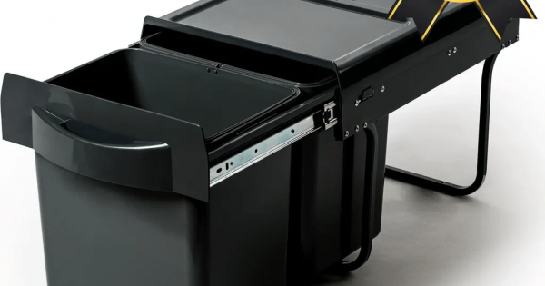 Pull-out built-in waste bin 2x16 liters - AFB216L