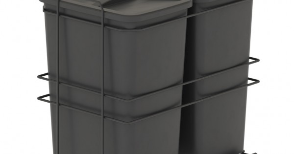 Built-in waste bin 2x35 liters anthracite - AFB235AN