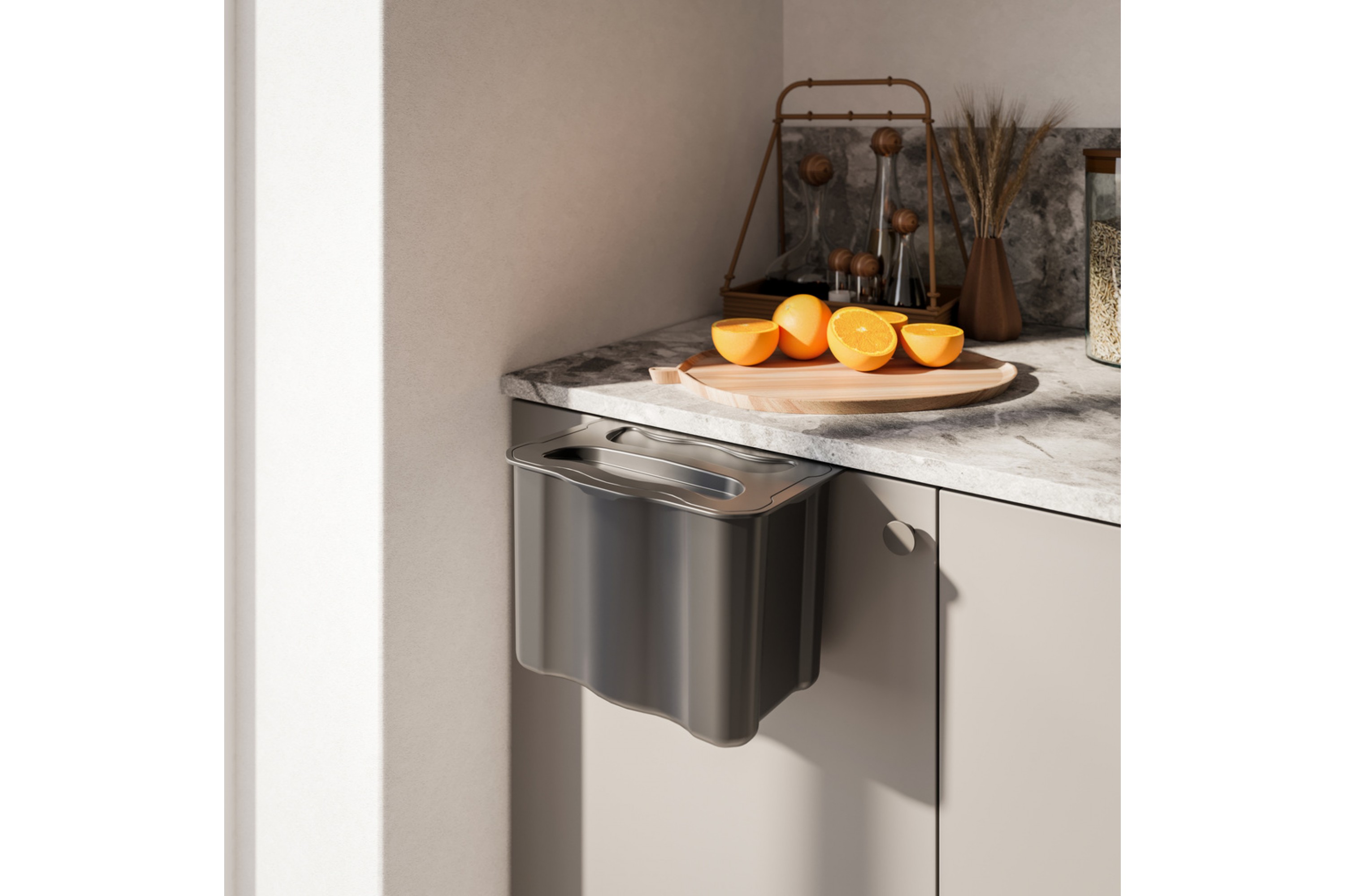Countertop trash can with lid 5 liters - AFB5L