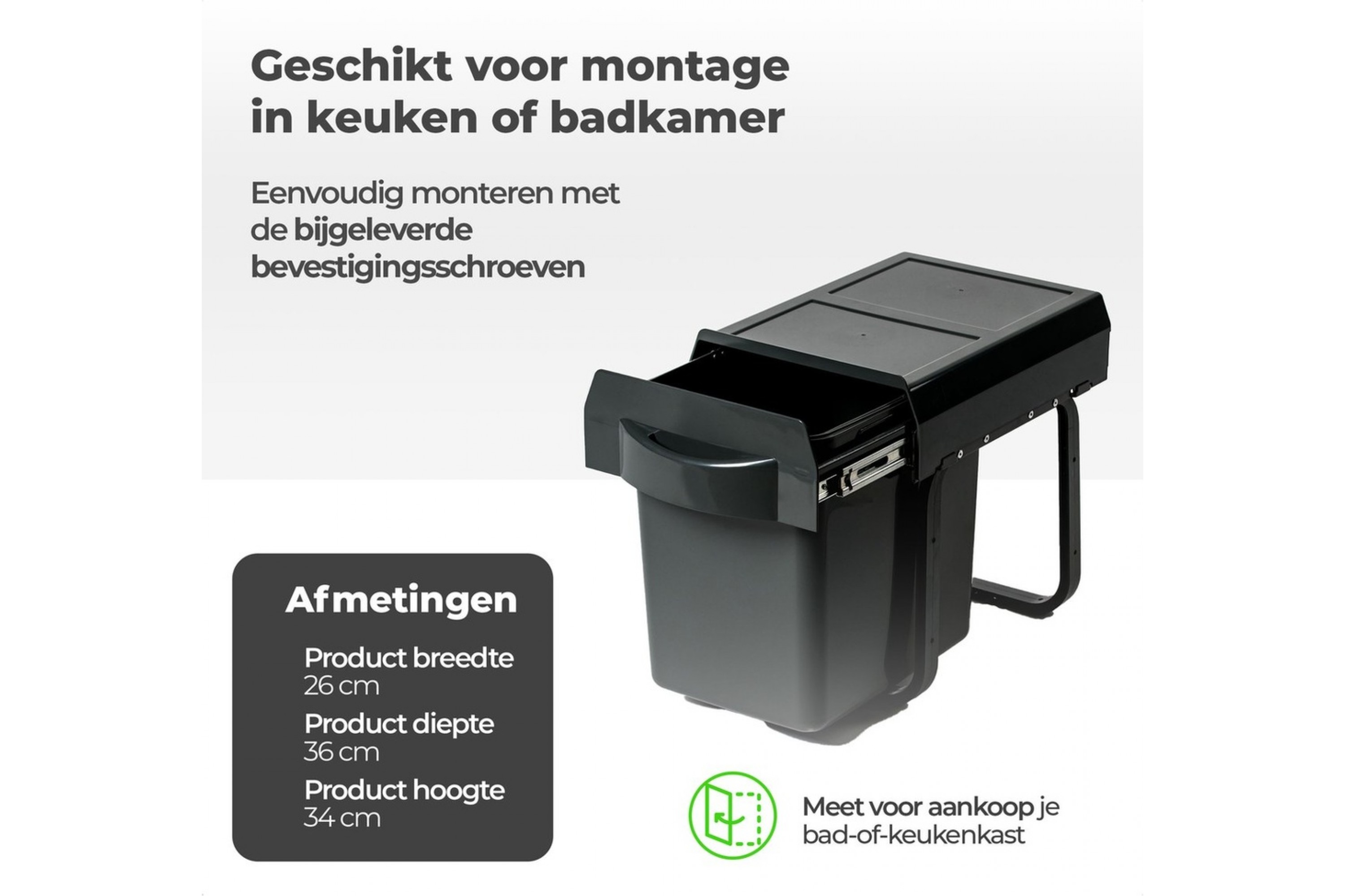 Built-in waste bin 20 liters - AFB20L