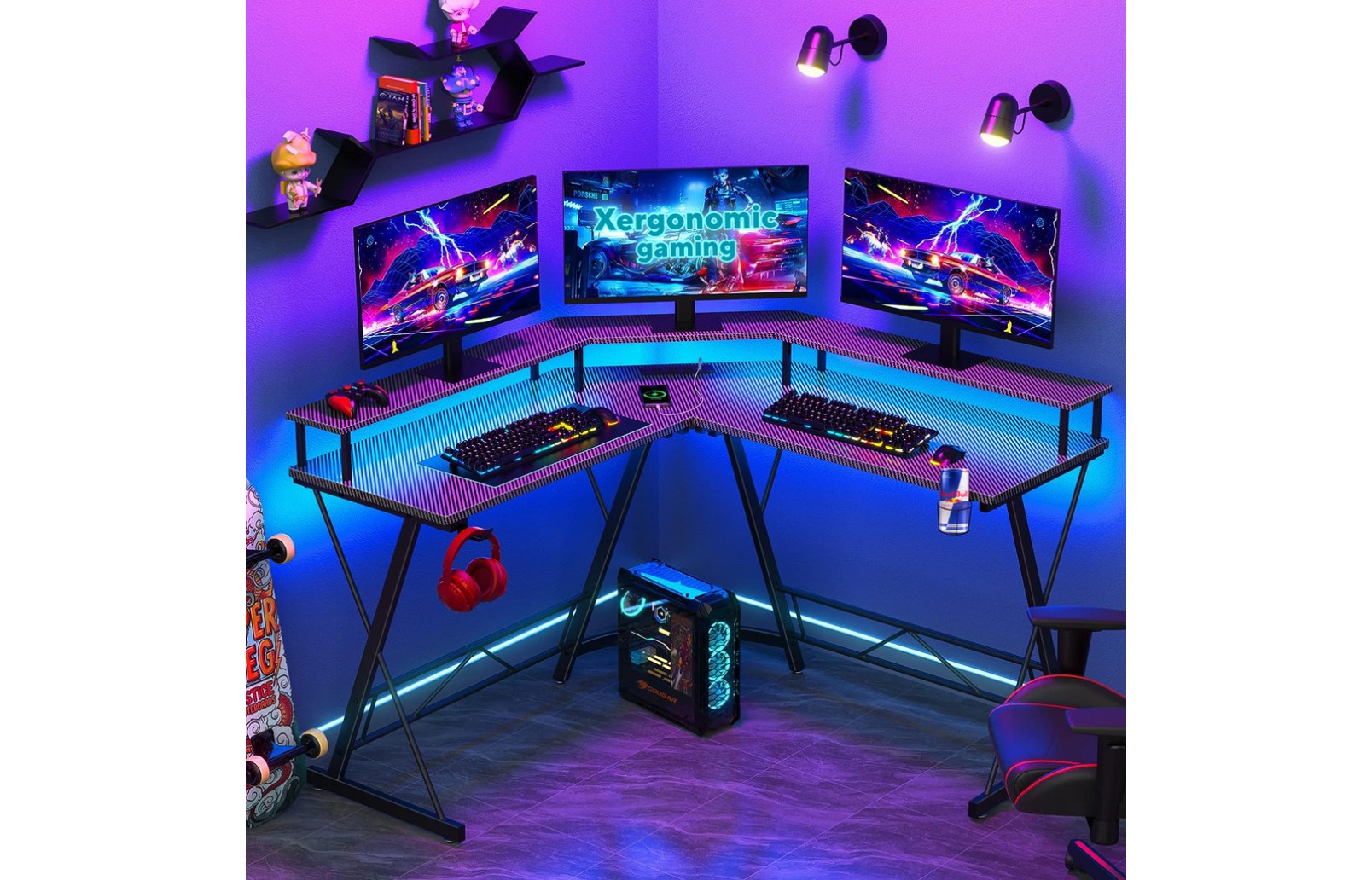 Gaming-Eckschreibtisch Infinity mit LED-Beleuchtung - INFINITY kaufen?