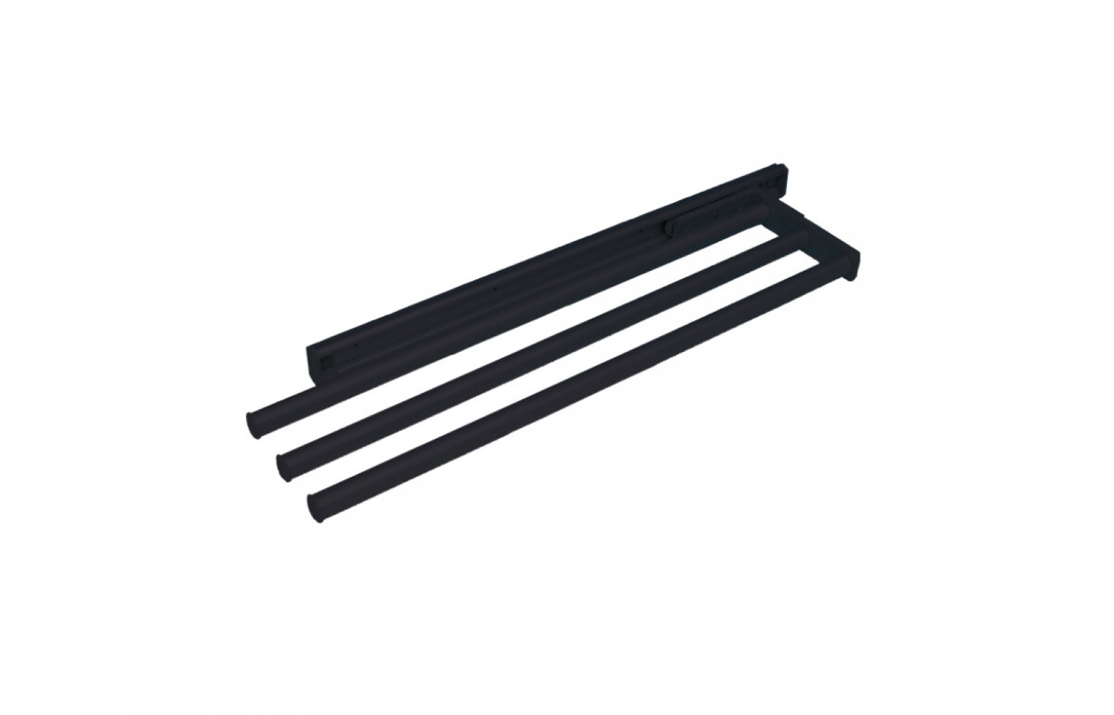 Handtuchhalter ausziehbar schwarz Aluminium mit 3 Armen - HDD465/3ZW ...