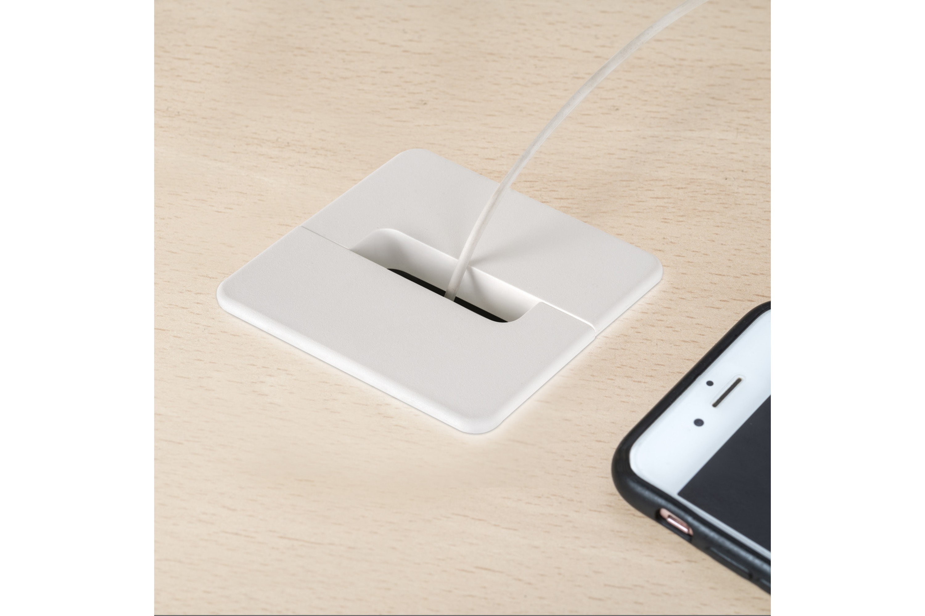 Cable entry square white - KDV0415