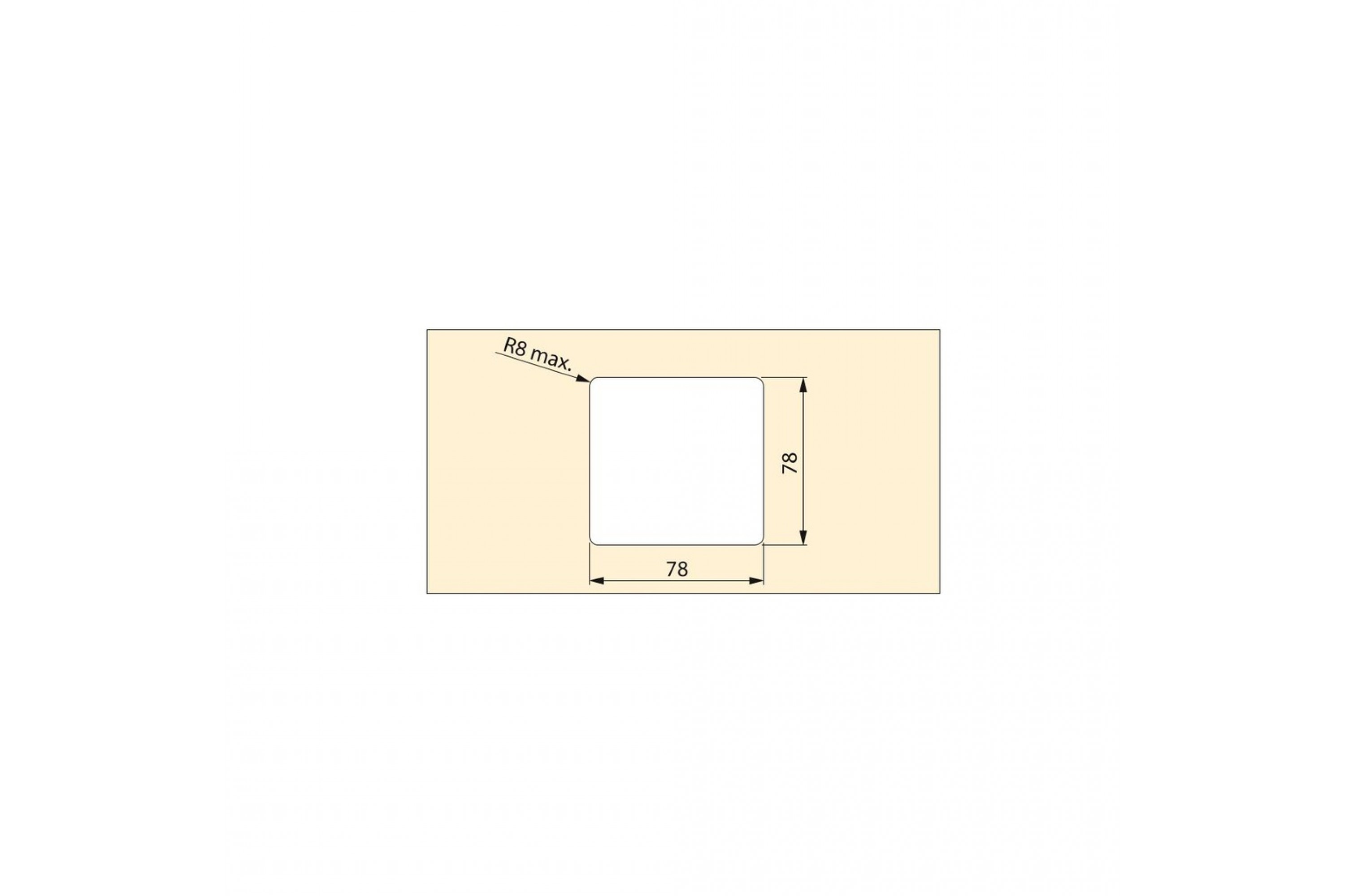 Cable entry white | black square plastic - KDV85