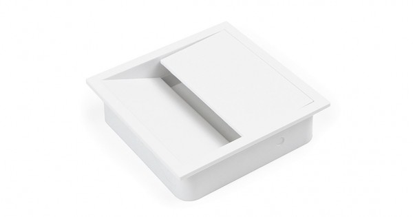 Cable entry white | black square plastic - KDV85