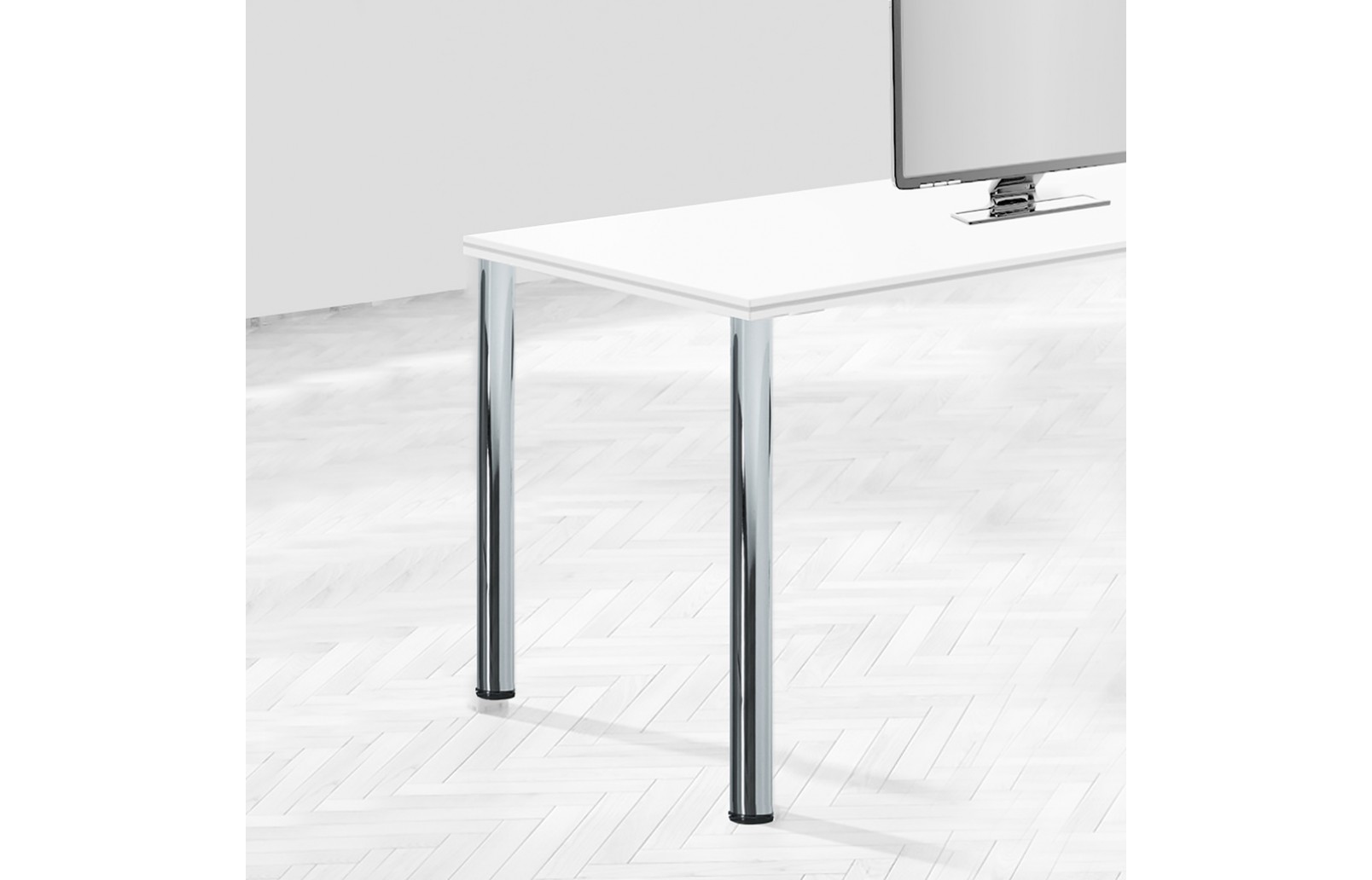 Table leg white 710mm round ø 60 mm - TP710WT